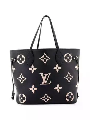LOUIS VUITTON Neverfull Nm Bicolor Monogram Empreinte Giant Mm Tote Bag - Black