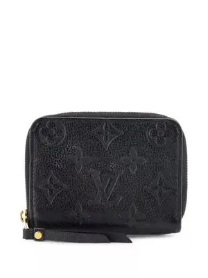 LOUIS VUITTON Zippy Coin Purse Monogram Empreinte Leather Pouch - Black