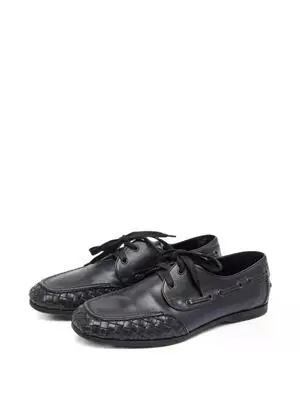 Bottega Veneta Intrecciato Leather Derby Shoes