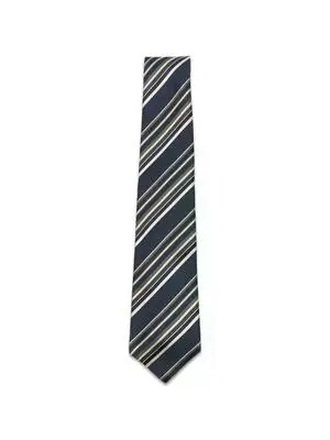 Kiton Diagonal-stripe Neck Tie - Blue