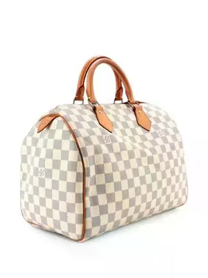 LOUIS VUITTON Damier Satchel Handbag - White