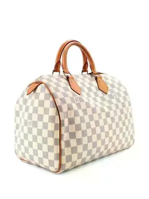 LOUIS VUITTON Damier Satchel Handbag - White