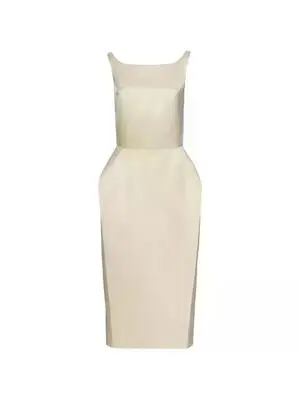 Magda Butrym Off-shoulder Padded-hip Midi Dress