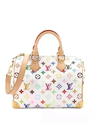 LOUIS VUITTON X Takashi Murakami Speedy Soft Bandouliere Bag Monogram Multicolor 25 Satchel - Multicolour