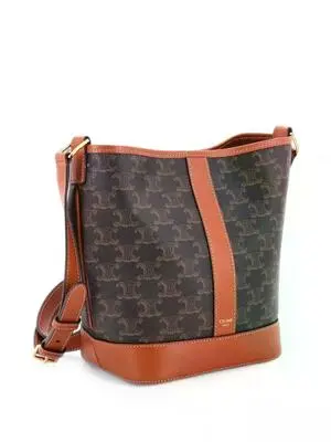 Celine Triomphe Coated Canvas Small Bucket Bag