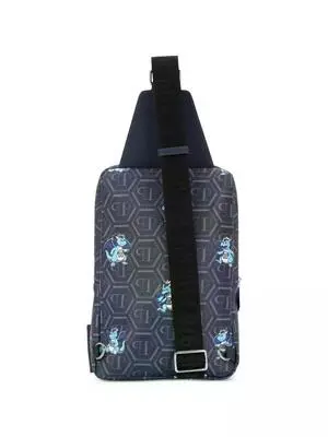 Philipp Plein Monogram-print Dragon-motif Shoulder Bag