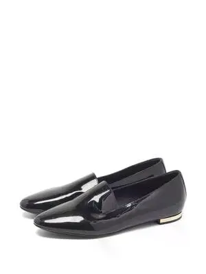 Burberry Pointed-toe Leather Loafers - Black
