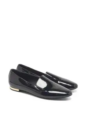 Burberry Pointed-toe Leather Loafers - Black