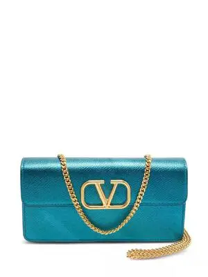 Valentino Garavani Leather Vlogo Signature Mini Bag - Green