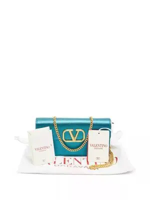 Valentino Garavani Leather Vlogo Signature Mini Bag - Green