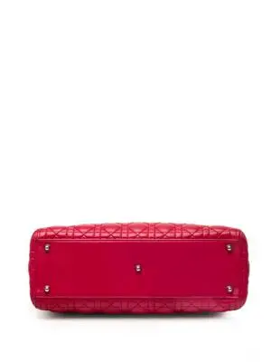 Dior Lambskin Cannage Satchel - Pink