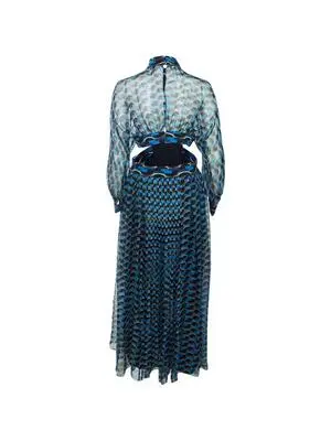Fendi Cut-out Maxi Dress - Blue