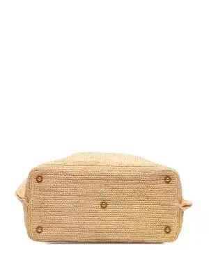 Valentino Garavani 2018-2026 Medium Raffia Vlogo Tote Satchel