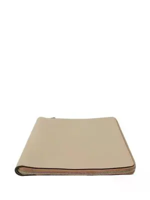 Fendi 2016 Leather Document Holder Zip Pouch Clutch Bag