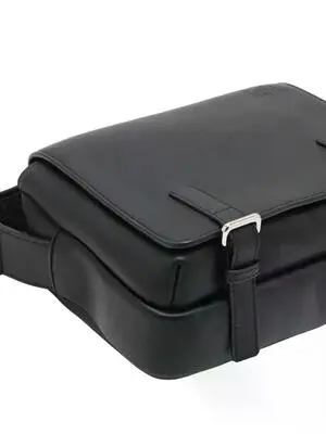 Loewe Supple Smooth Calfskin Military Cross Body Messenger Bag - Black