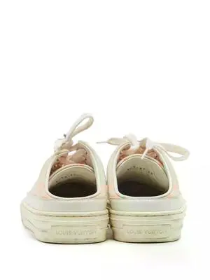 LOUIS VUITTON Monogram Stellar Sneaker Mules - White