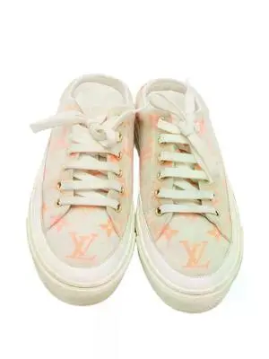 LOUIS VUITTON Monogram Stellar Sneaker Mules - White
