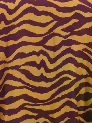 KRISTINA TI Zebra-print High-neck Blouse
