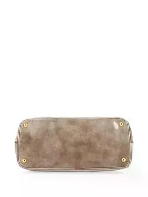 Prada Double Zip Lux Spazzolato Leather Medium Tote Bag