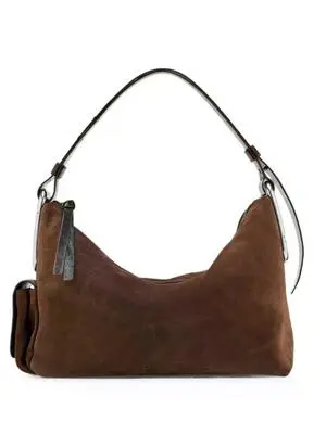 Marc Jacobs Scene Large Shoulder Bag In Suede - Brown
