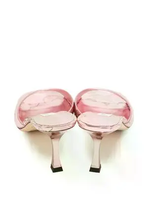 JIMMY CHOO Python-embossed Leather Sandals