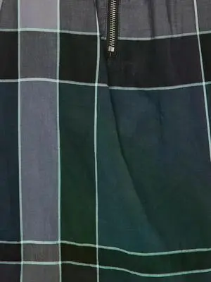 Burberry Checked Tunic Top - Blue