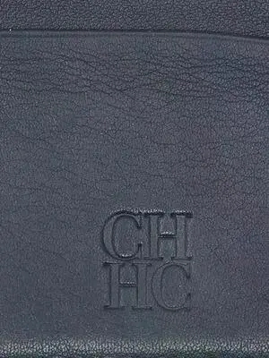 Carolina Herrera Logo-debossed Leather Card Holder - Blue