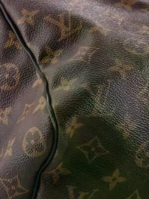 LOUIS VUITTON Keepall Bandoulière Macassar Monogram Canvas 45 Travel Bag - Black