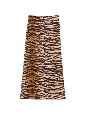 Dolce & Gabbana 2000s Tiger-print Maxi Skirt