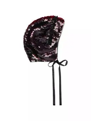 Simone Rocha Sequin-embellished Bonnet - Red
