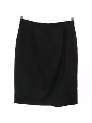 Versace 2000s Medusa-head-button Skirt - Black