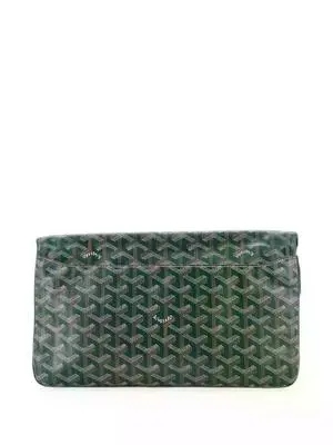 Goyard Saint Marie Coated Canvas Clutch Bag - Green
