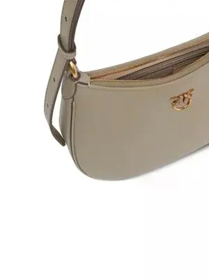 Pinko Leather Half Moon Shoulder Bag - Neutrals