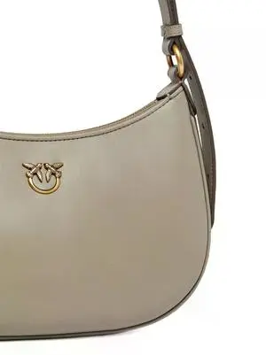 Pinko Leather Half Moon Shoulder Bag - Neutrals