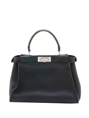 Fendi 2000-2015 Medium Leather Selleria Peekaboo Iconic Satchel