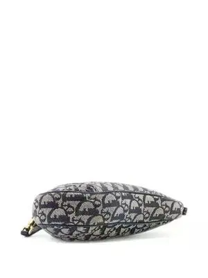 Dior Vintage Saddle Bag Diorissimo Canvas Mini Clutch Bag