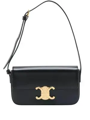 Celine 2010-2026 Shiny Calfskin Triomphe Claude Shoulder Bag
