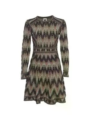 Missoni Geometric-pattern Long-sleeve Mini Dress - Black