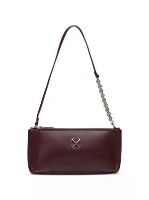 Off-White Jitney Flat Leather Shoulder Bag - Red