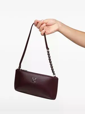 Off-White Jitney Flat Leather Shoulder Bag - Red