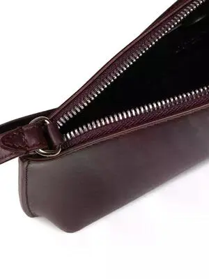 Off-White Jitney Flat Leather Shoulder Bag - Red