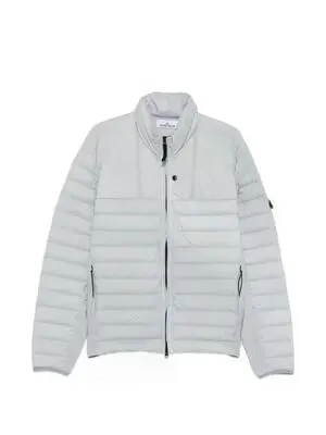 Stone Island Quilted Logo-patch Jacket - Grey