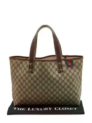 Gucci Gg Supreme Sherry Line Tote Bag