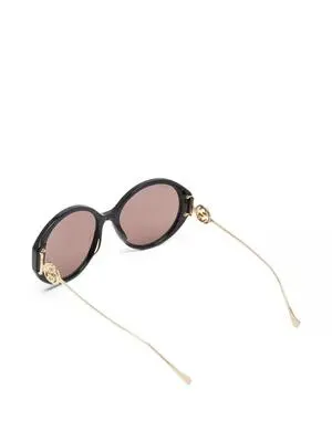Gucci Interlocking G Round Sunglasses - Black