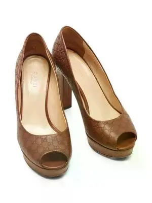 Gucci Microguccissima Platform Pumps