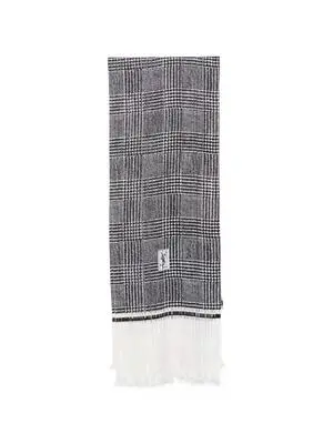 Saint Laurent 1990s Glen Check Scarf