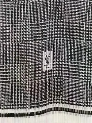 Saint Laurent 1990s Glen Check Scarf