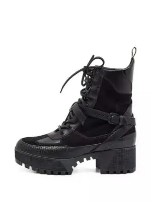 LOUIS VUITTON Laureate Leather Combat Boots