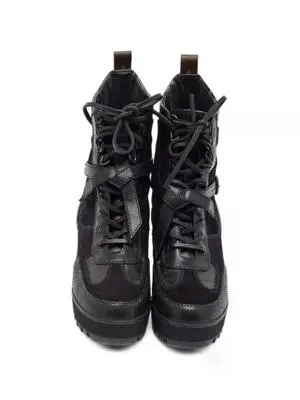 LOUIS VUITTON Laureate Leather Combat Boots