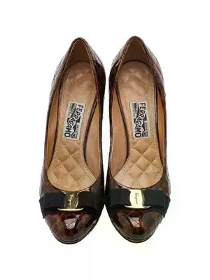 FERRAGAMO Vara Bow Leopard-print Pumps